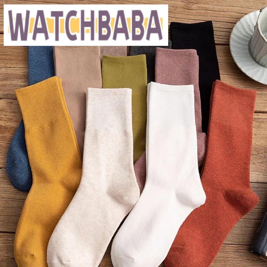 Korean Unisex Solid Color Socks Mid Cut Sock Baseball Foot Socks Iconic ...