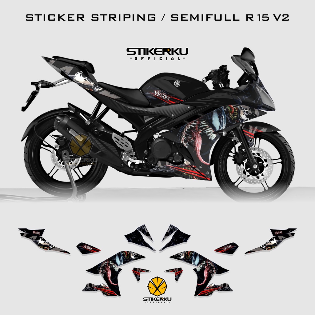 Striping YAMAHA R15 V2 / STOCK DECAL / STICKER / SEMI FULL / STICKERS ...