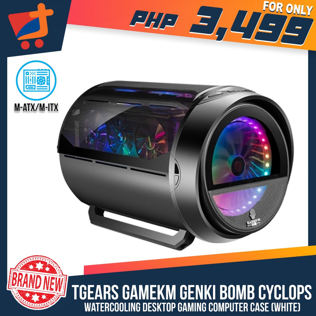 TGEARS GAMEKM Genki Bomb Cyclops Desktop Gaming Computer Case MATX MINI ...