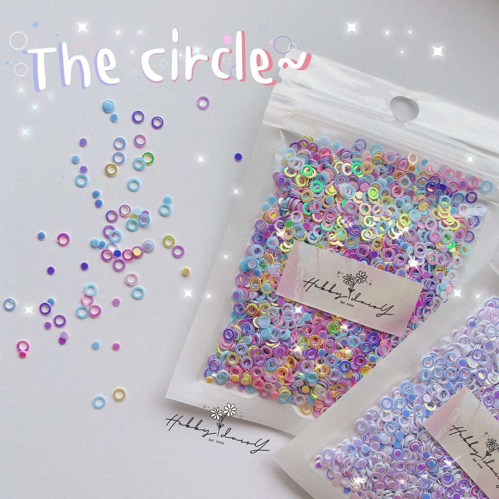 Sequin Glitter Circle Assorted Designs With Holes And Without Playing ...