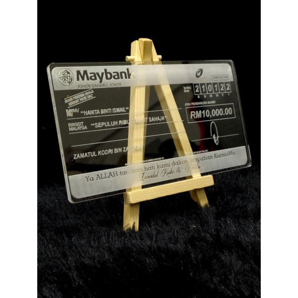 Mock Up Cheque Acrylic Laser Engrave | Shopee Philippines