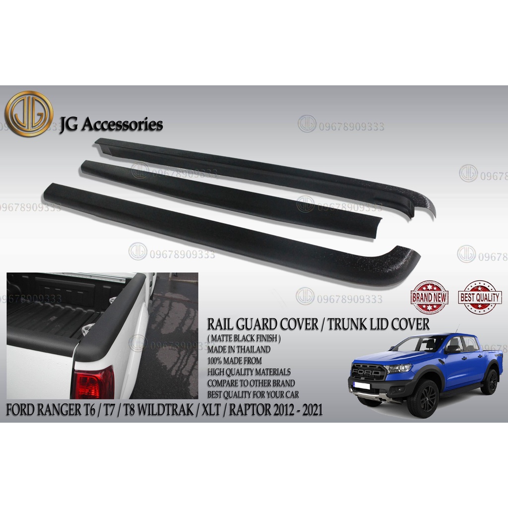 FORD RANGER T6 T7 T8 WILDTRAK/XLT/RAPTOR 2012-2021 RAIL GUARD COVER ...