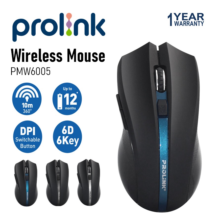 PROLiNK PMW6005 2.4GHz Wireless Optical Mouse / For Desktop and Laptop | Shopee Philippines