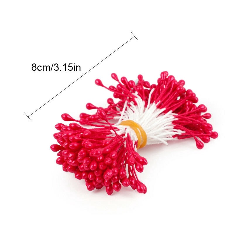 300Pcs Double Heads DIY Artificial Mini Pearl Flower Stamen Pistil 1mm ...