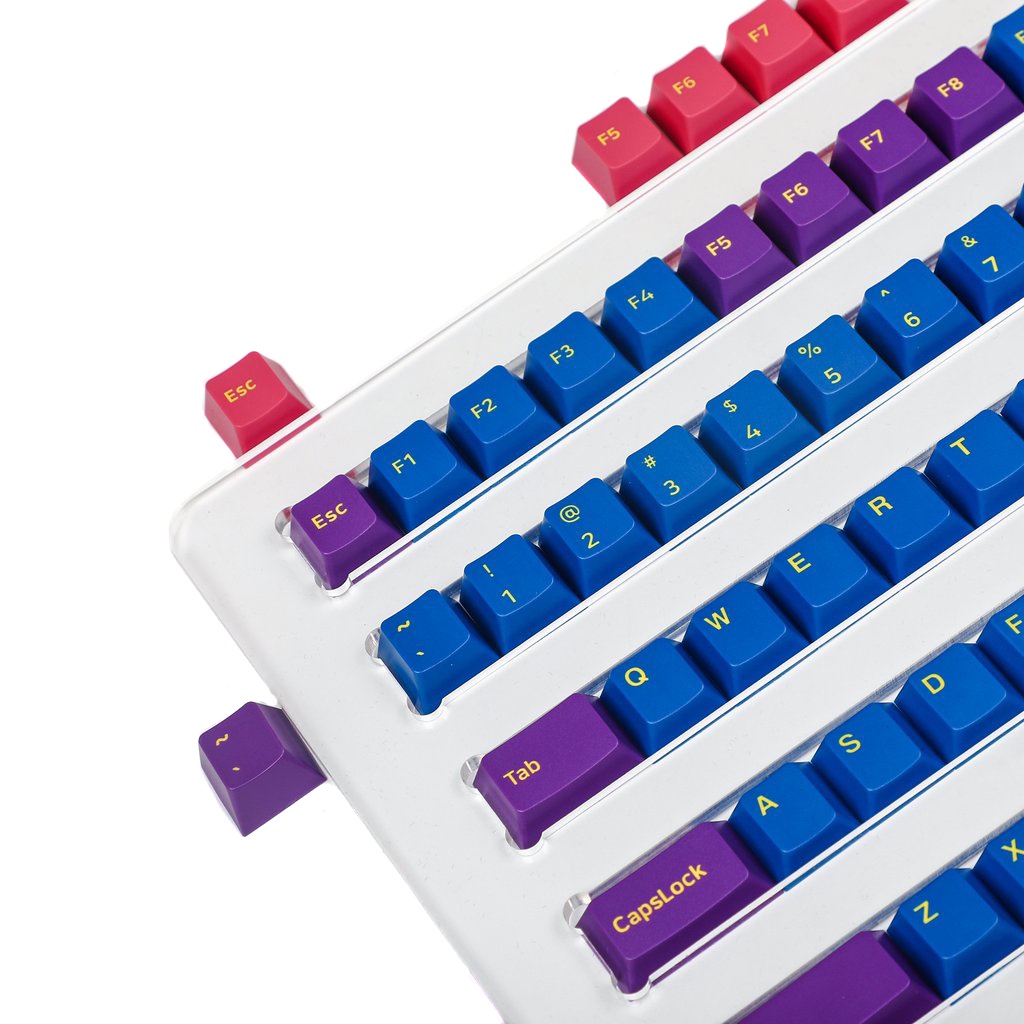 YMDK GMK Color Iris Cherry 165 Key Double Shot PBT Non Shine Through ...