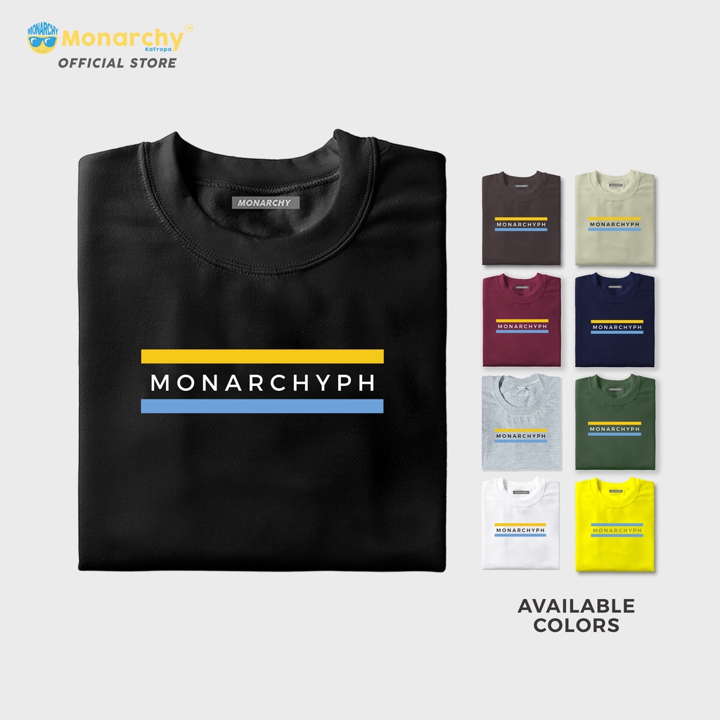 Monarchy Official Logo Tee Vol.2 Yellow Gold And Sky-Blue Line Ph ...