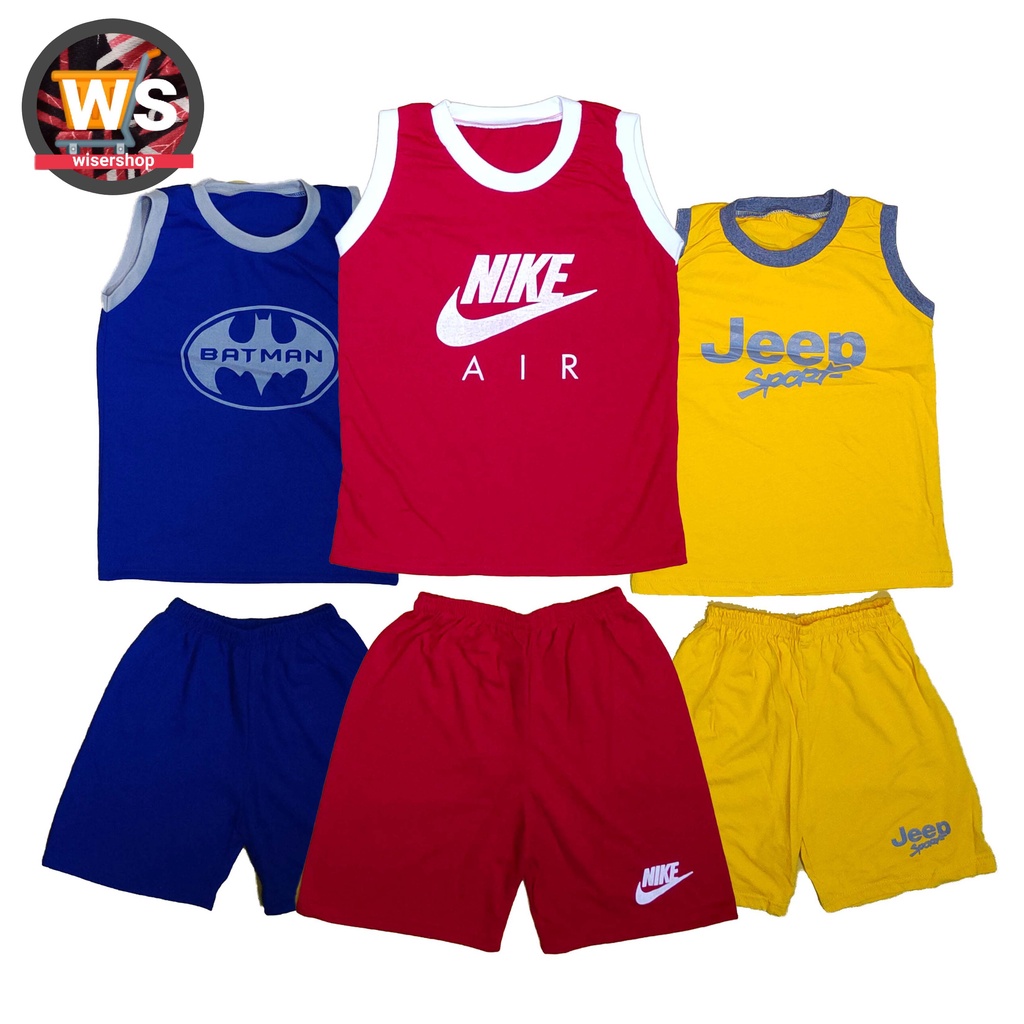 MUSCLE SANDO SHORT COTTON TERNO FOR KIDS BOY 2-3 YEAR OLD | Shopee ...
