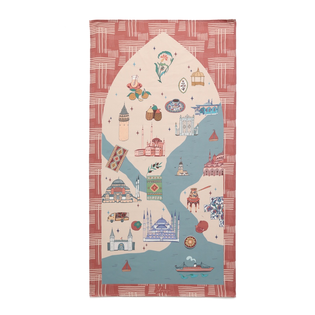 Istanbul City Map Travel Prayer Mat | Shopee Philippines