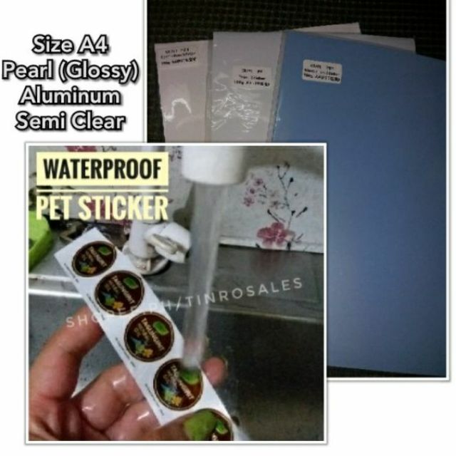 WATERPROOF Sticker Paper (With VIDEO proof) Printable A4 | Shopee ...