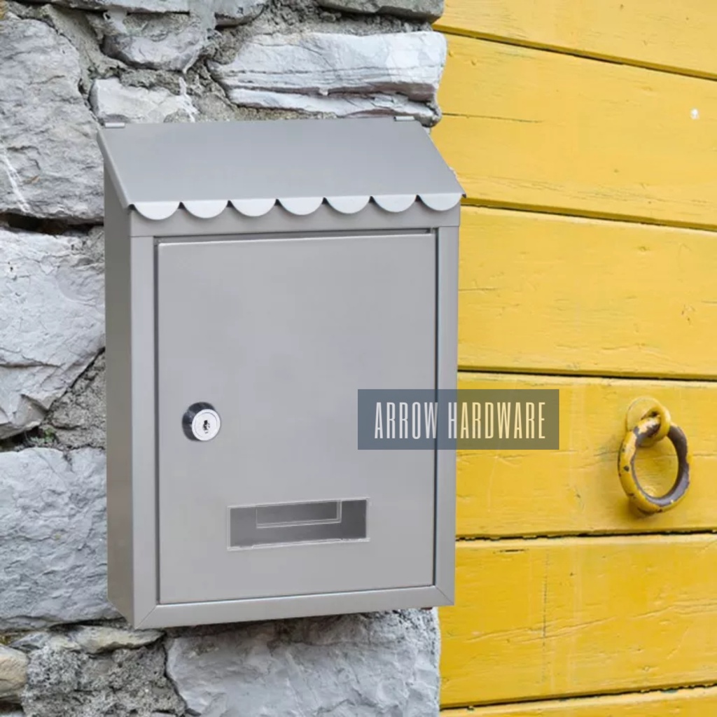 New Iron Mailbox Garden Supplies House hanging Post Mail Box Lockable ...