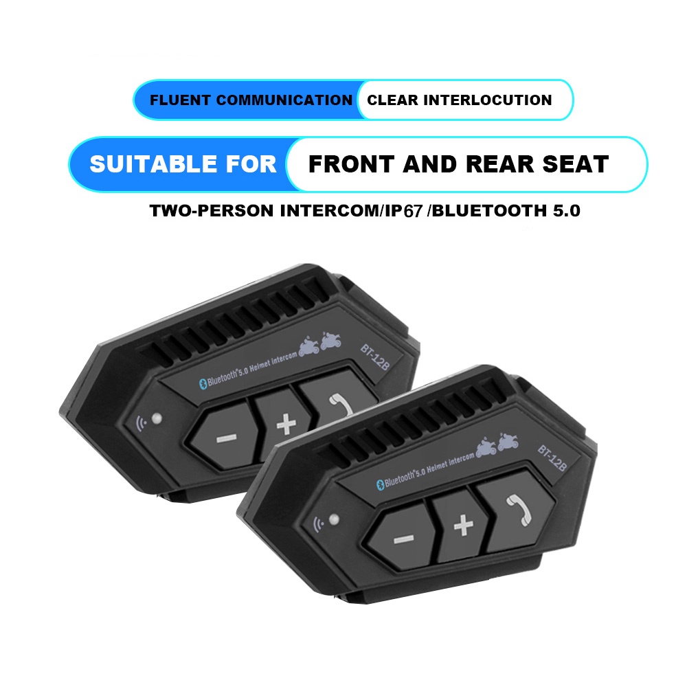 ＞Motorcycle Helmet Intercom Bluetooth 5.0+CSR Headset 2000mah Battery ...