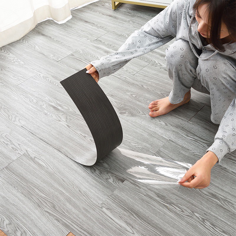 3D PVC Floor Sticker 91*15cm Self-Adhesive Vinyl Floor Tile Wooden ...