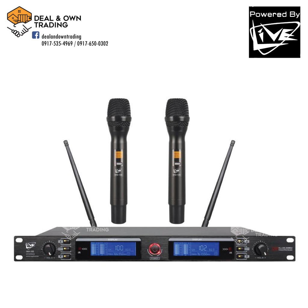 Live WM-100 100meters UHF Microphone | Shopee Philippines