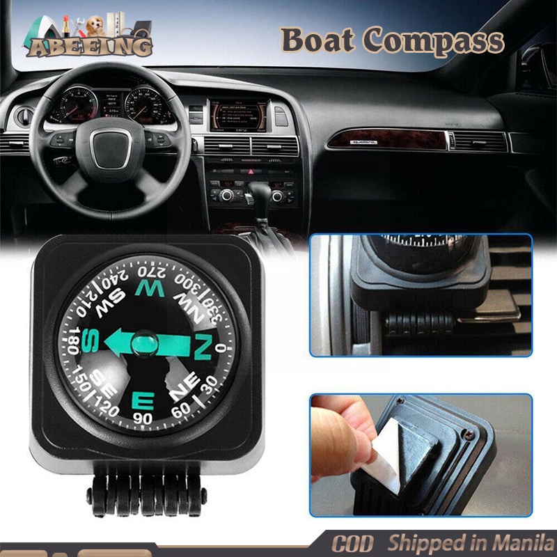 Car Compass Adjustable Dashboard Navigation Compass Outdoor Hiking ...