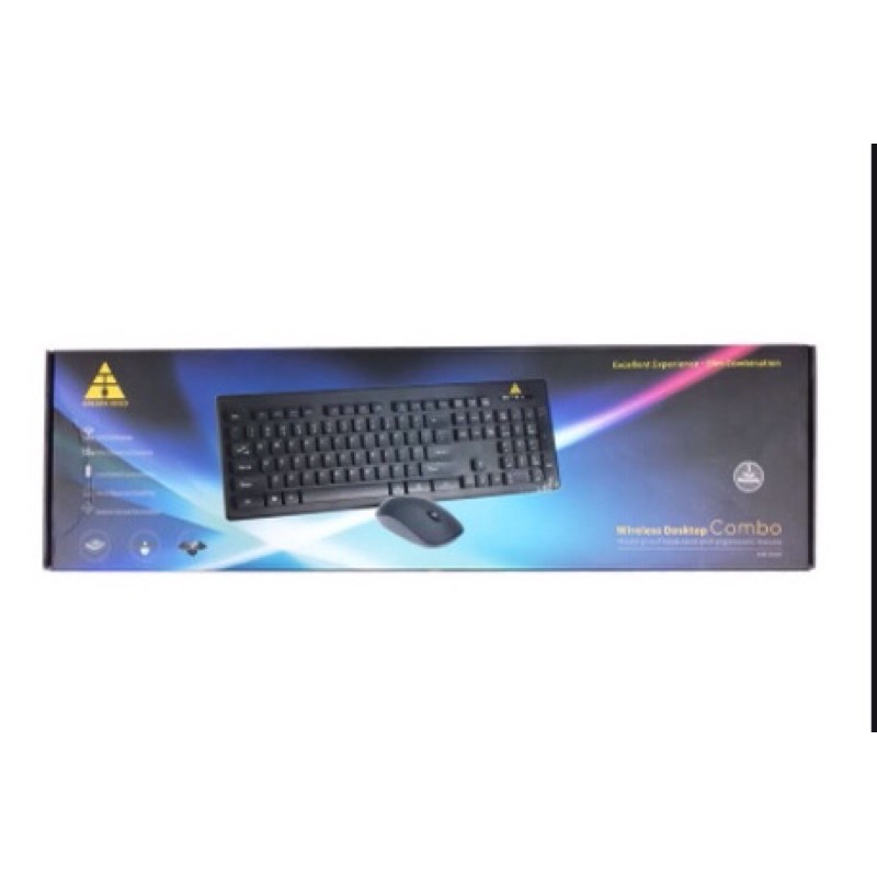 Golden Wireless Keyboard + Mouse Set | Shopee Philippines