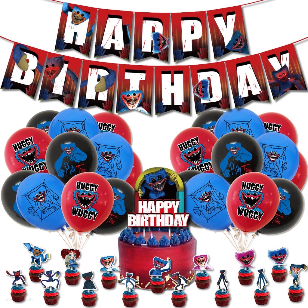 Poppy Playtime Theme Birthday Party Decoration HUGGY WUGGY Latex ...