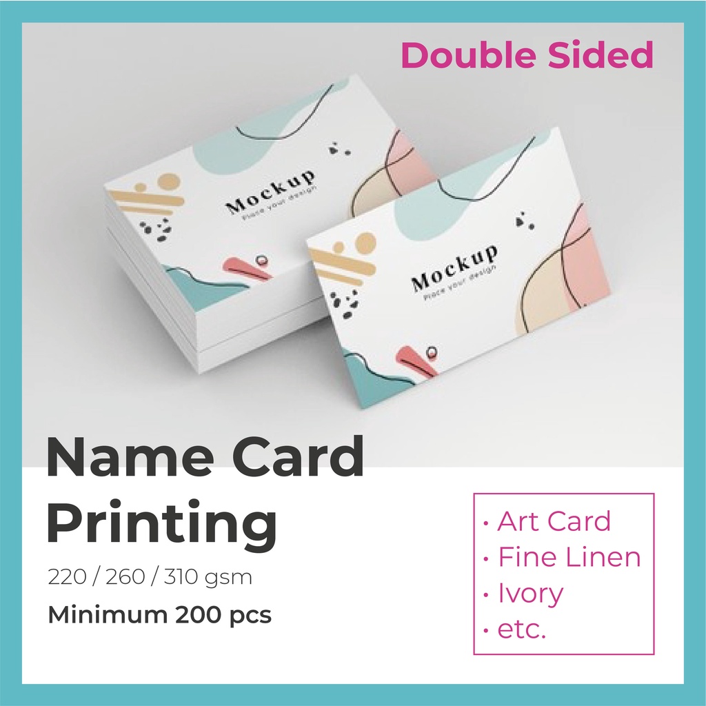 Double Sided Name Card Printing ꞁ 90 mm x 54 mm ꞁ Minimum 200 pcs ...