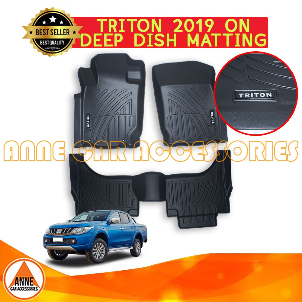 TPE Car Deep Dish Matting for Mitsubishi Strada 2014 - 2023 OEM Rubber ...