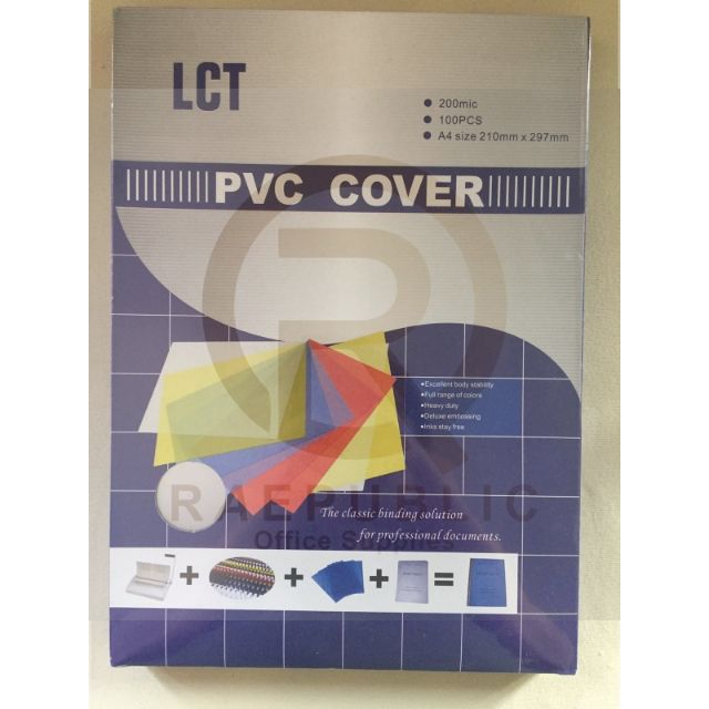 LCT PVC Binding Cover 200mic A4 size 100 sheets | Shopee Philippines
