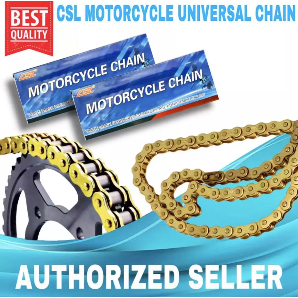 CSL GOLD Universal Motorcycle Chain 428H-110L/120L/130L 428-110L/120L ...