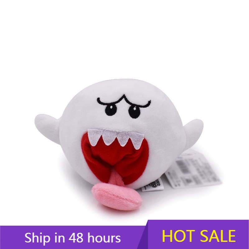 Qiyi Super Mario Small White Vomit Tongue Shy Ghost Plush Doll ...