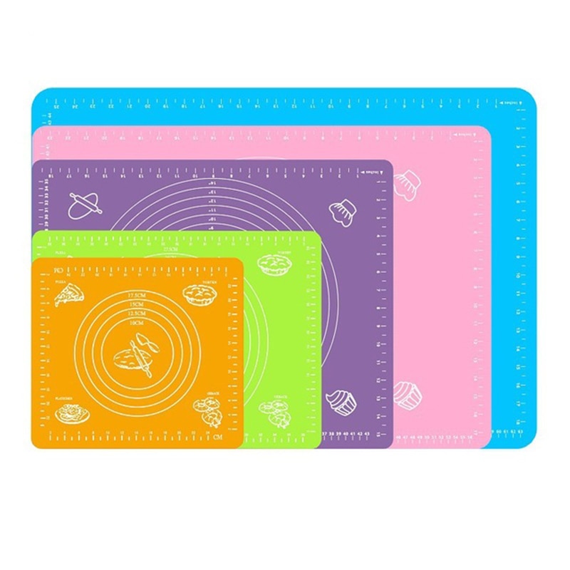 Non-stick Silicone Kneading Dough Mat Cookie Pastry Baking Pads Sheet ...