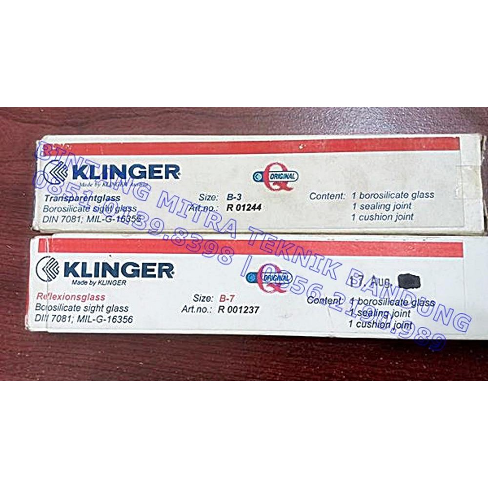 Klinger Type B5 Transparent Glass 220.34.17 | Shopee Philippines