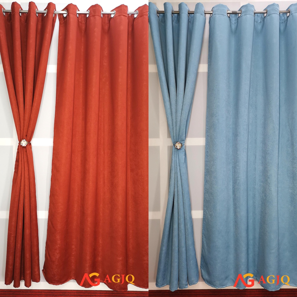 Curtain Velvet Plain Solid Color Modern Bedroom Color Curtain Panel ...