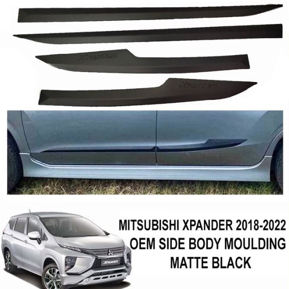 Mitsubishi Xpander 2018-2022 OEM Side Body Moulding Matte Black ...