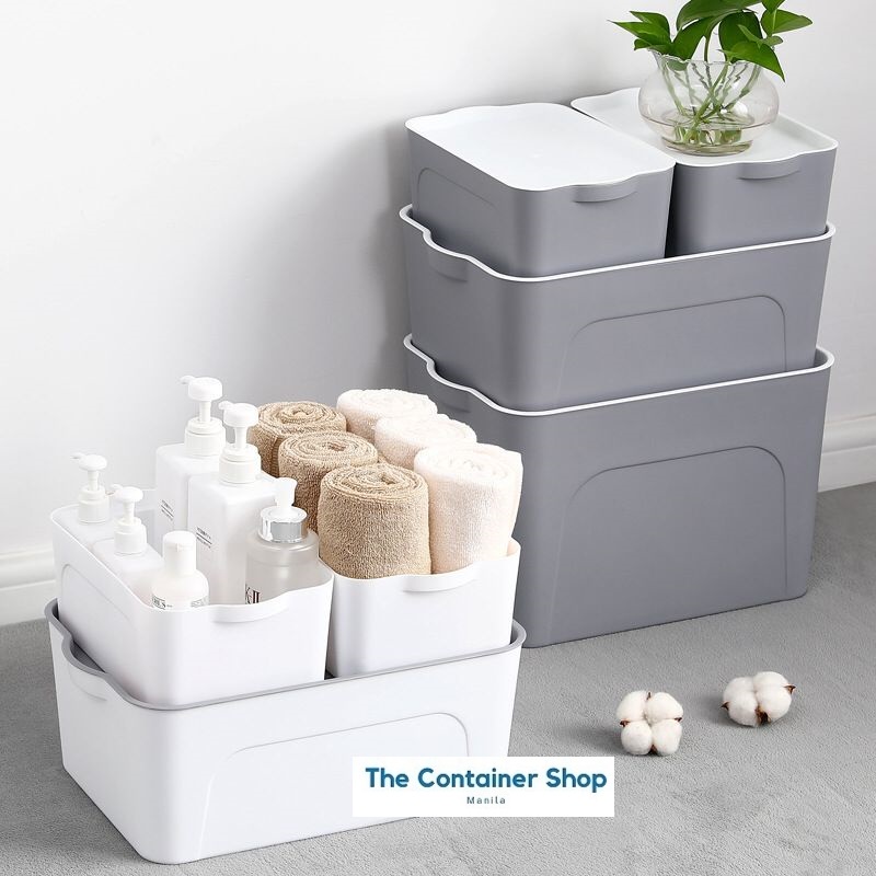 4in1 Container Shop Stackable Plastic Storage Box With Lid | Shopee ...