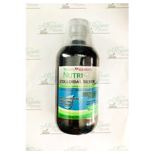 HEALTH&ELEMENTS Nutrisil Colloidal Silver 250ml/500ml/1L/1G | Shopee ...
