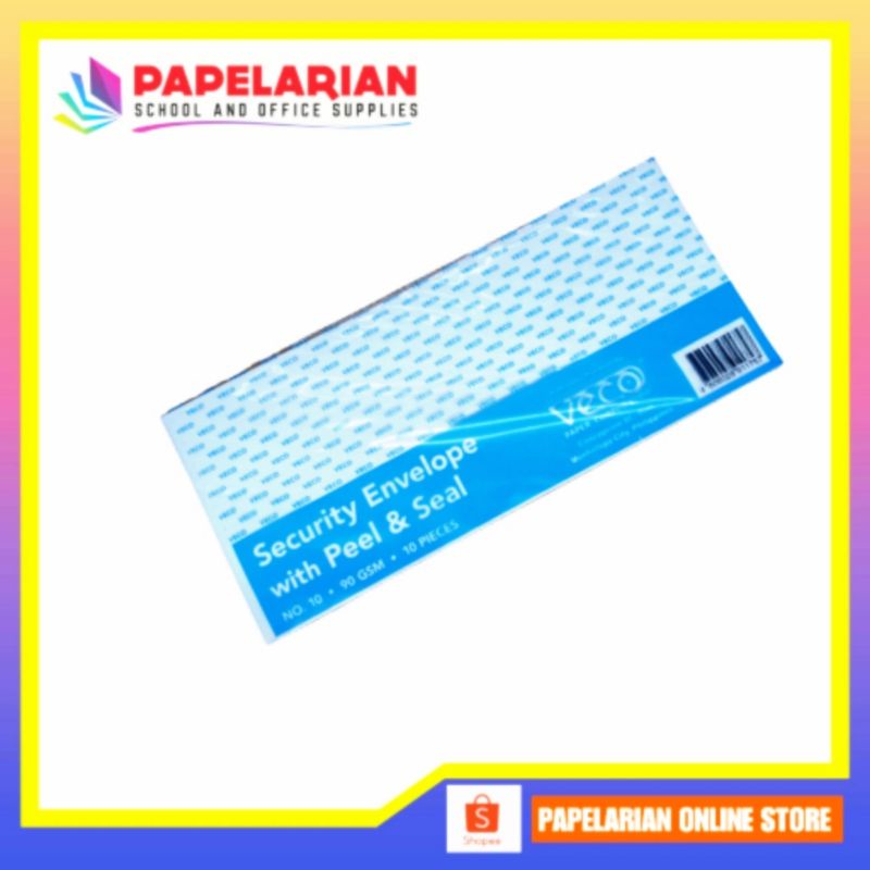 VECO SECURITY ENVELOPE WITH PEEL & SEAL | Shopee Philippines