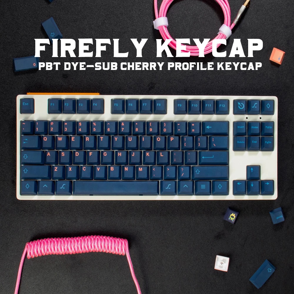 129 Keys GMK Firefly Keycaps PBT Dye Sub Mechanical Keyboard Keycap ...