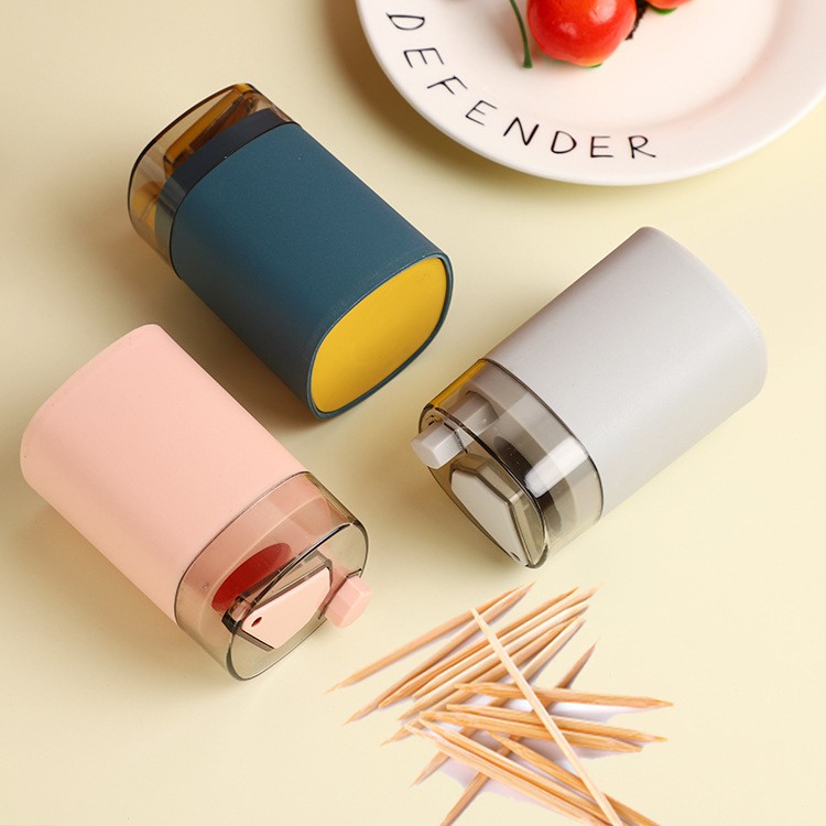 OSCPH Toothpick Dispenser Automatic, Plastic Toothpick Holder, Pop Up ...