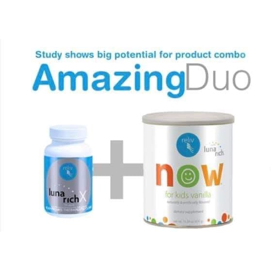 RELIV NOW FOR KIDS & LUNARICH CAPSULE COMBO DUO(VANILLA , CHOCOLATE ...