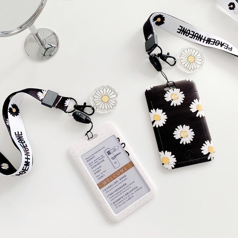 GD cute cartoon pendant card cover keychain worker card case with rope ...