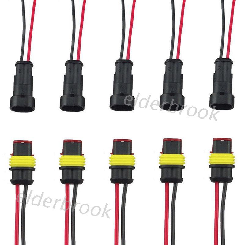EDB* 5 X 2 Pin Way Car Auto Waterproof Electrical Connector Plug Socket ...