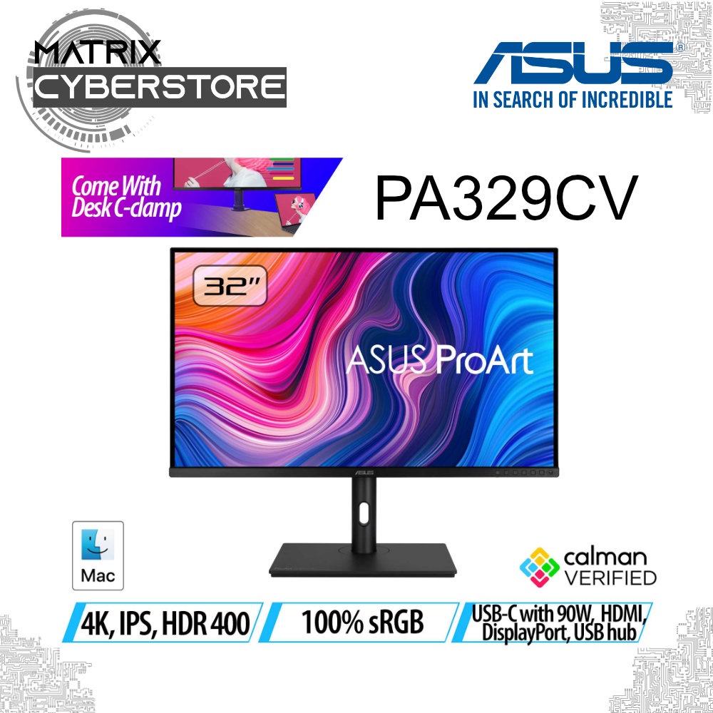 ASUS ProArt PA329CV Professional Monitor – 32-inch, IPS, 4K UHD (3840 x ...