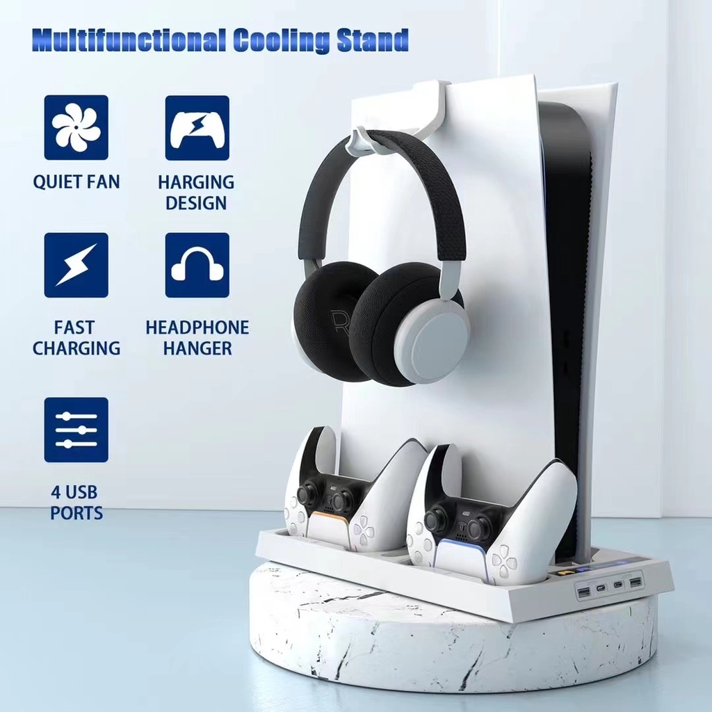 PS5 console cooling base fan PS5 console radiator handle base charging ...