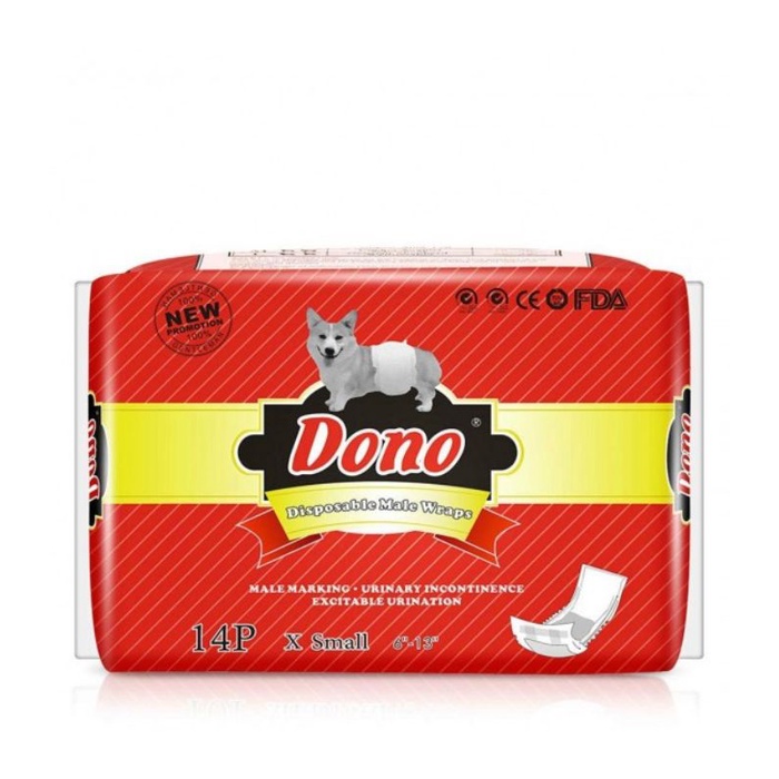 Dono Male Wrap PER PACK Dog Diaper Extra Small medium Large | Shopee ...
