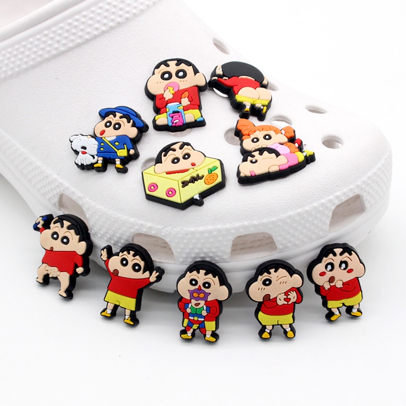 Jibbitz Crocs Cute Anime Crayon Shinchan Theme Funny shoe charms DIY ...