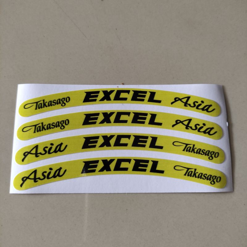 Takasago excel ASIA THAILAND excel Rims print list Sticker Best Quality ...