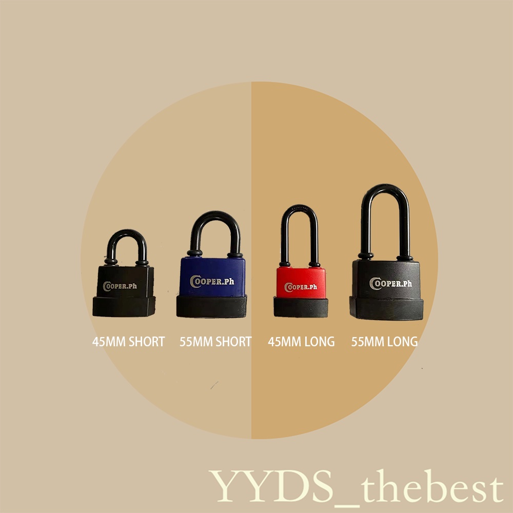 Cooper.ph CP-FS Water proof padlock 3pcs key waterproof Short and Long ...