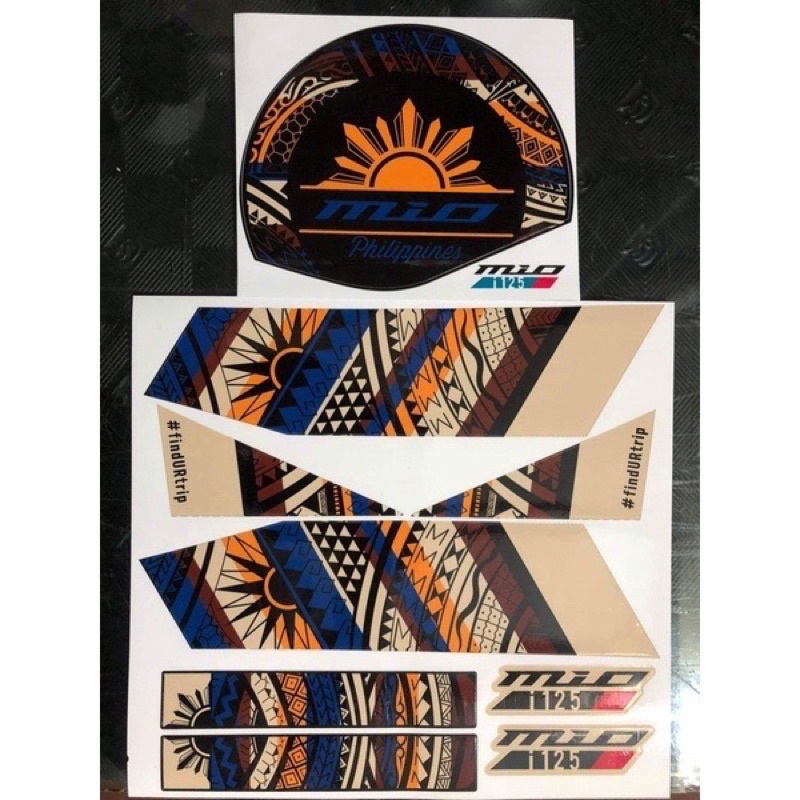 MIO i125 M3 SET #findurtrip DECALS PRINTED LAMINATED | Shopee Philippines
