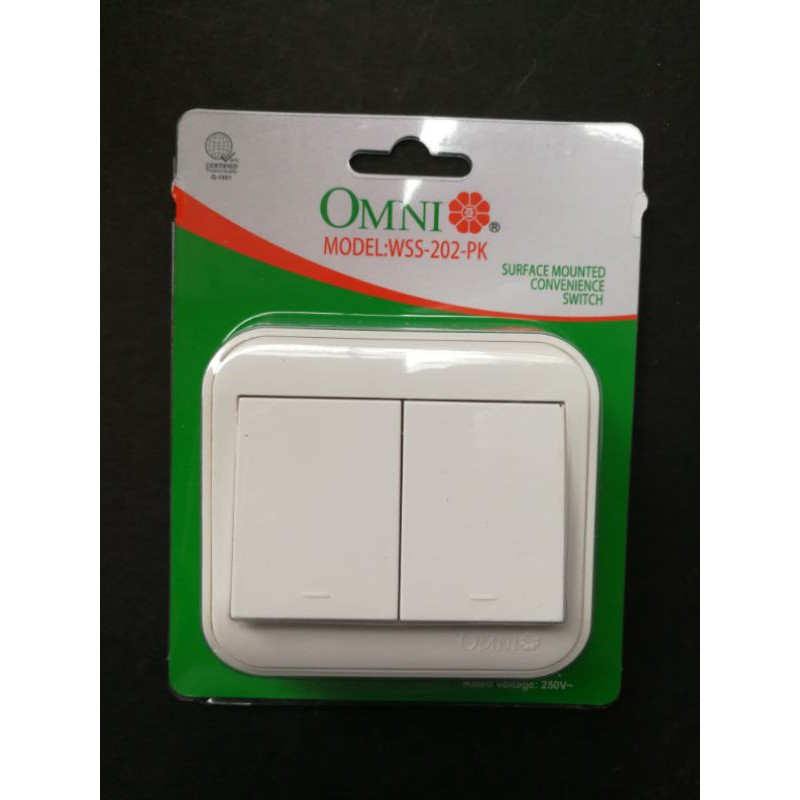 Omni Surface Mounted Convenience Switch 1 / 2 / 3 Gang WSS-201-PK ; WSS ...