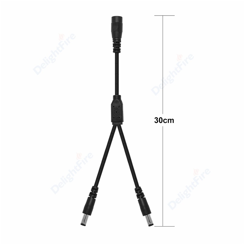 1 To 2 Way DC Power Splitter Cable, 30cm Long Wires DC Plug Cable 1 ...