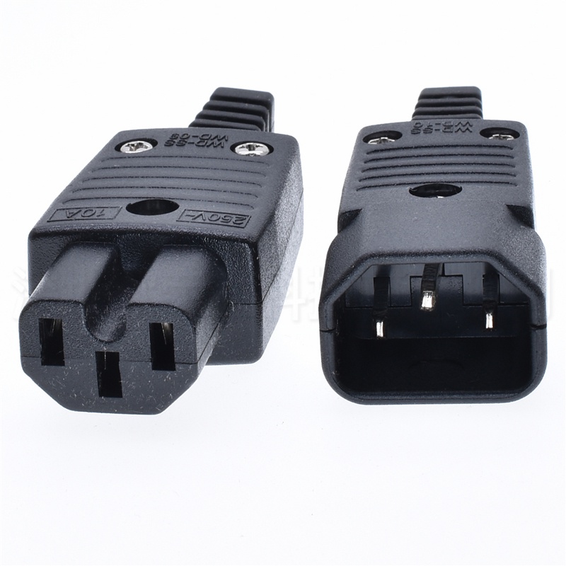 IEC C15 C14 C13 Power Connector 10A250V AC 3 Prong Electric Plug ...