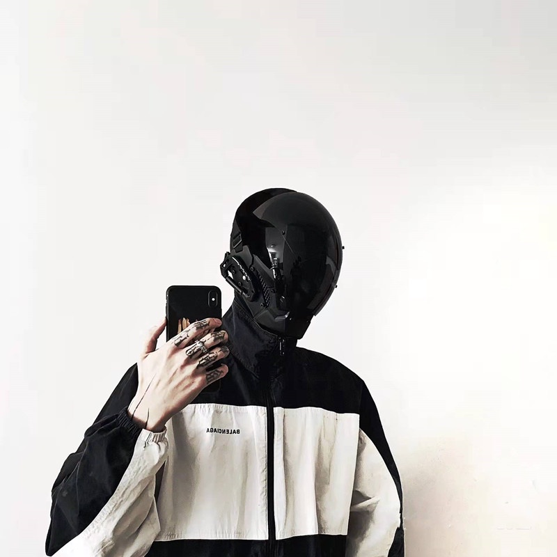 Personalized Cyberpunk mask cosplay functional wind Kamen Rider dj ...