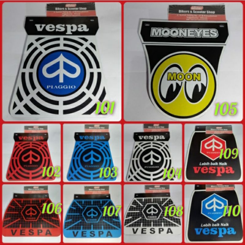 Mudflap Kepet Water Vespa Super Sprint PX PS VBB VBBC VBA LX Primavera ...
