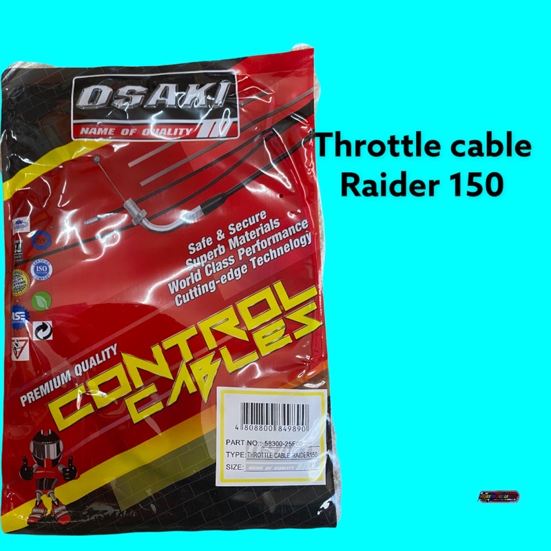 OSAKI THROTTLE CABLE RAIDER 150 (1407) | Shopee Philippines
